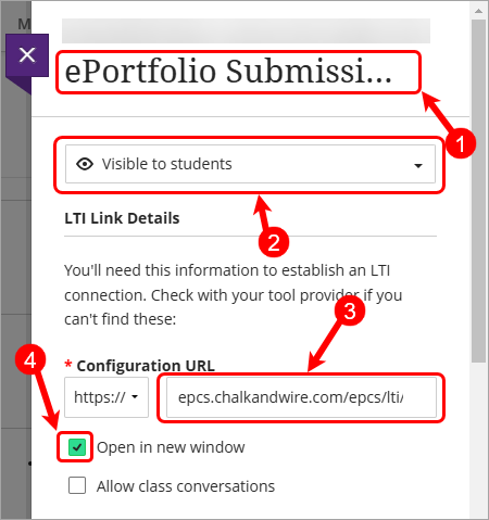 Create an ePortfolio Assignment Submission Link (Ultra) - eLearning - University of Queensland